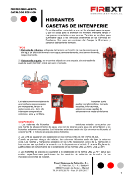 Hidrantes de columna seca y de arqueta