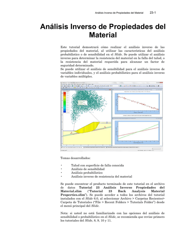 Análisis Inverso de Propiedades del Material