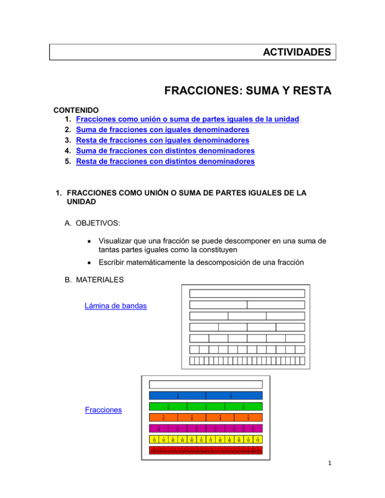FRACCIONES SUMA Y RESTA