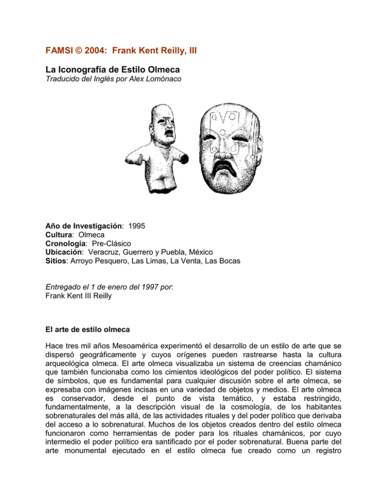La Iconografía de Estilo Olmeca