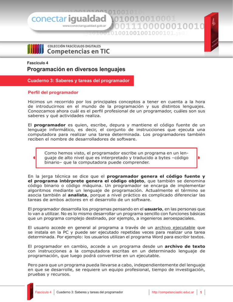 Programación en diversos lenguajes