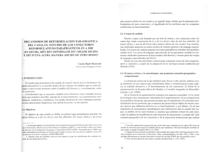 MECANISMOS DE REFORMULACION PARAFRASTICA