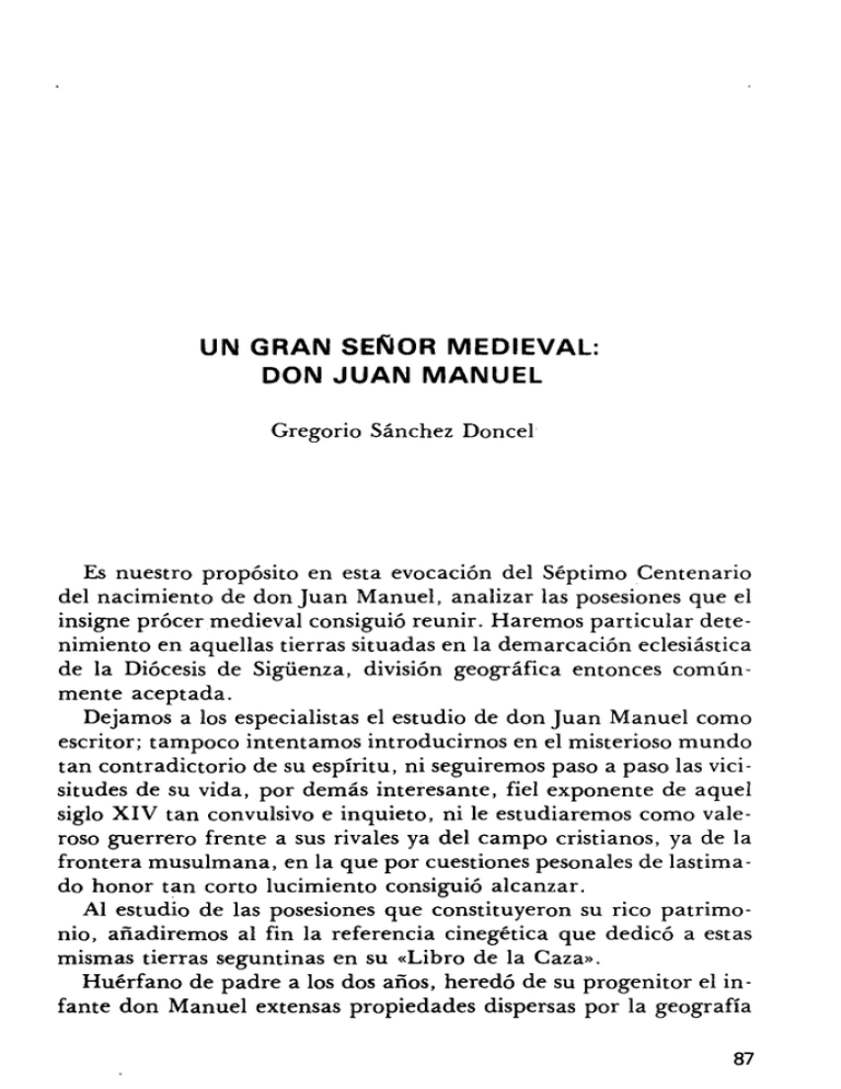 un gran señor medieval: don juan manuel