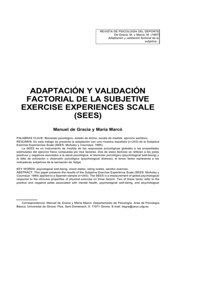 Adapatación y validación factorial