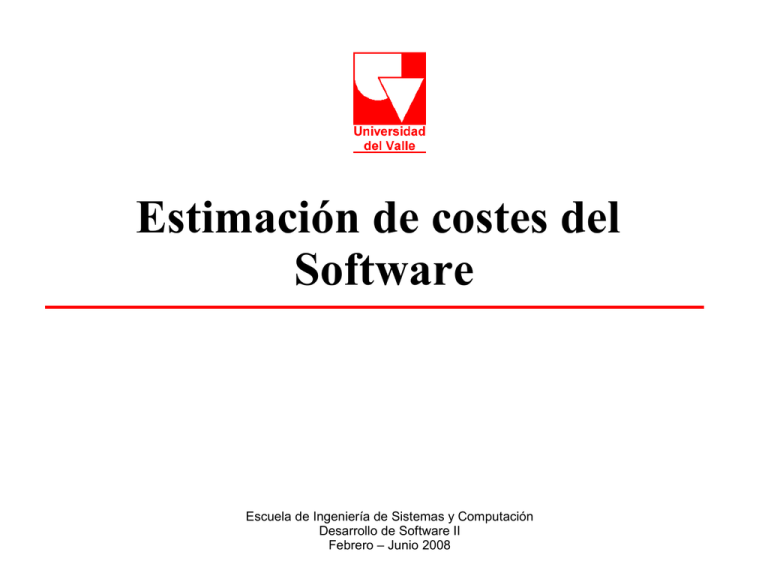 Estimación de costes del Software