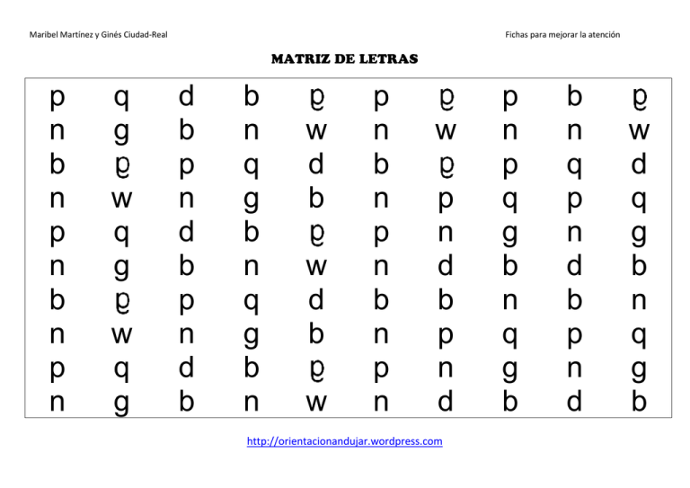 Matrices de letras