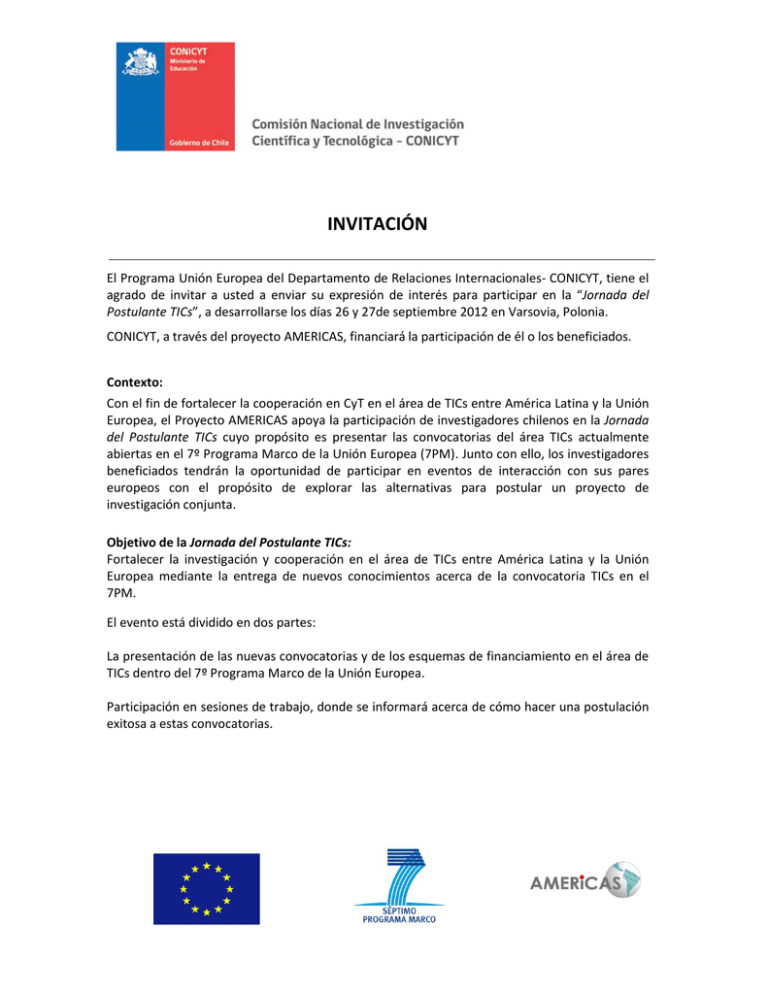 invitación - Universidad de Chile