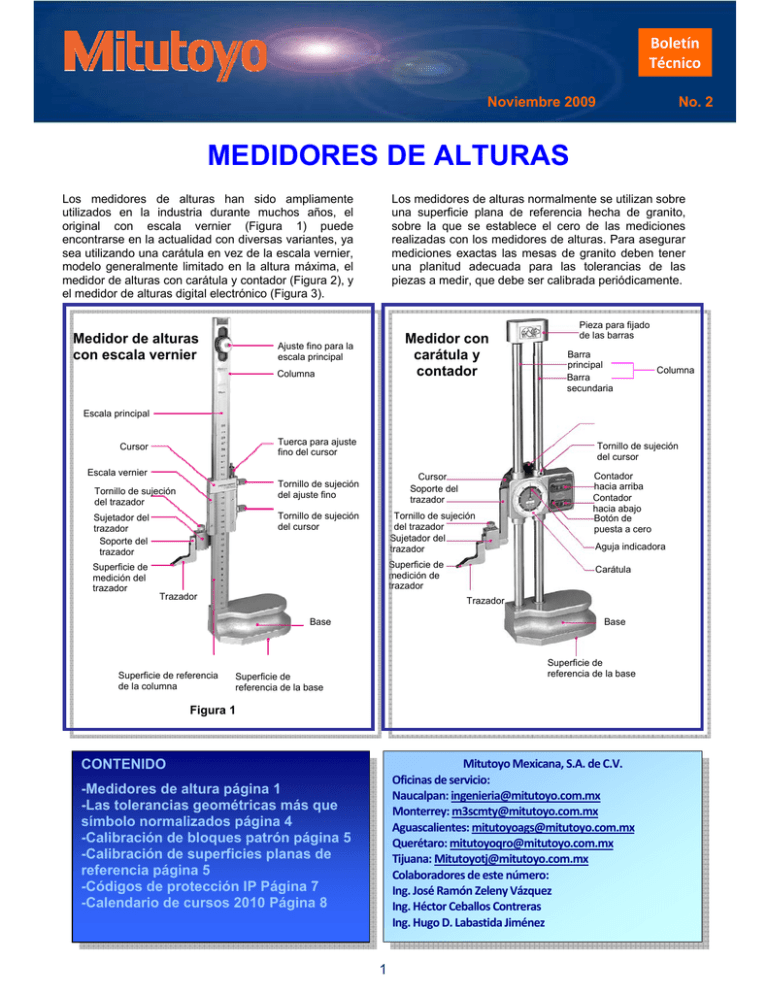 Medidores de Alturas: Tipos, Uso y Calibración