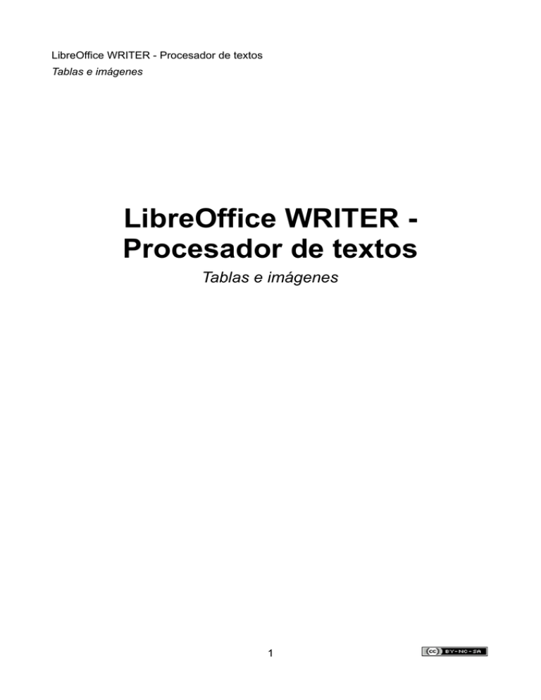 LibreOffice WRITER - Procesador de textos