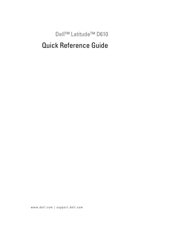 Quick Reference Guide