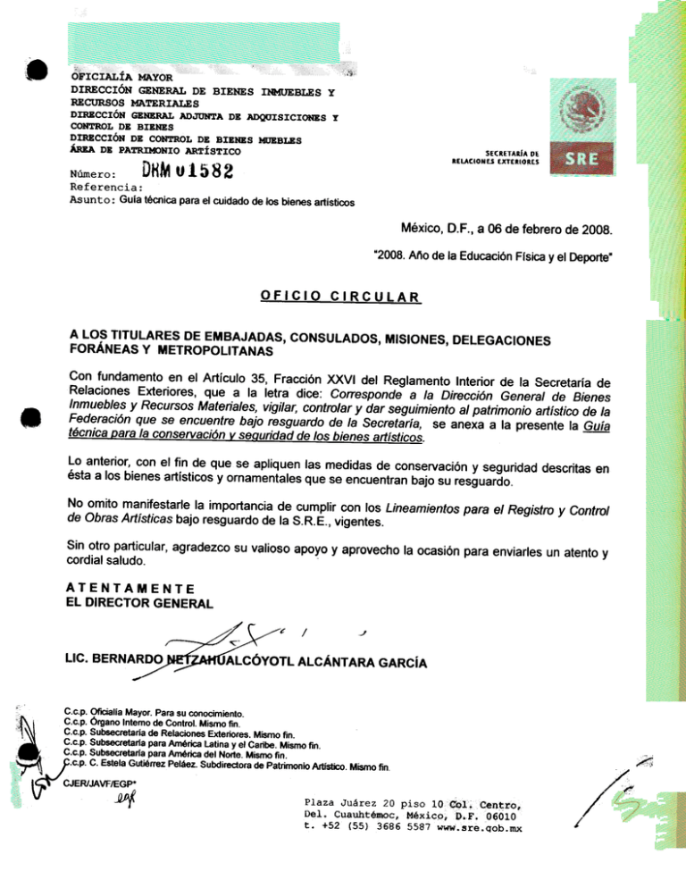 OFICIO CIRCULAR ATENTAMENTE ~ / / ~ I