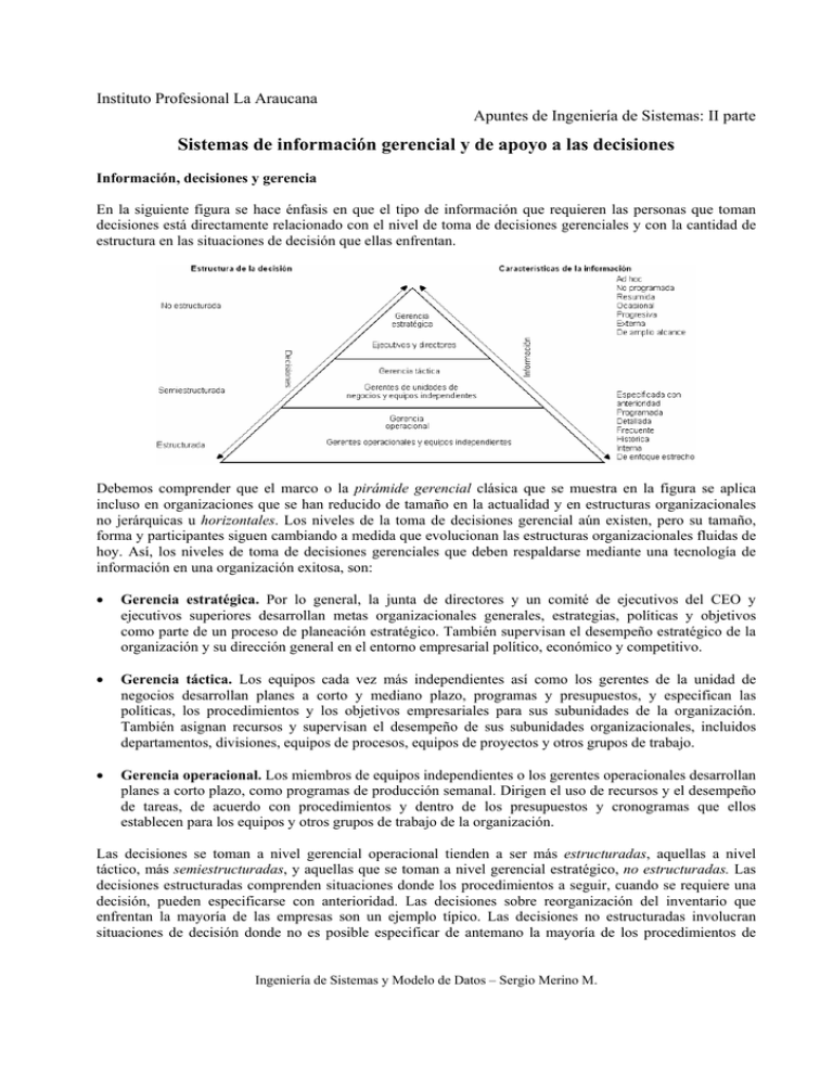 Sistemas de información gerencial y de apoyo a las decisiones