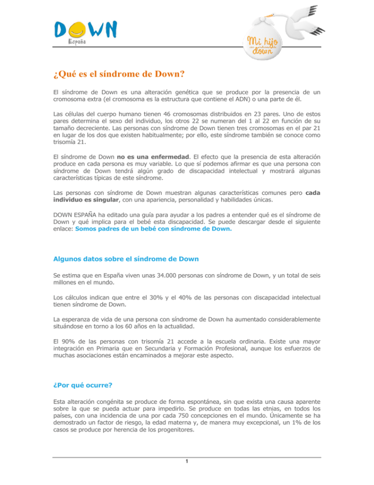 ¿Qué es el síndrome de Down?