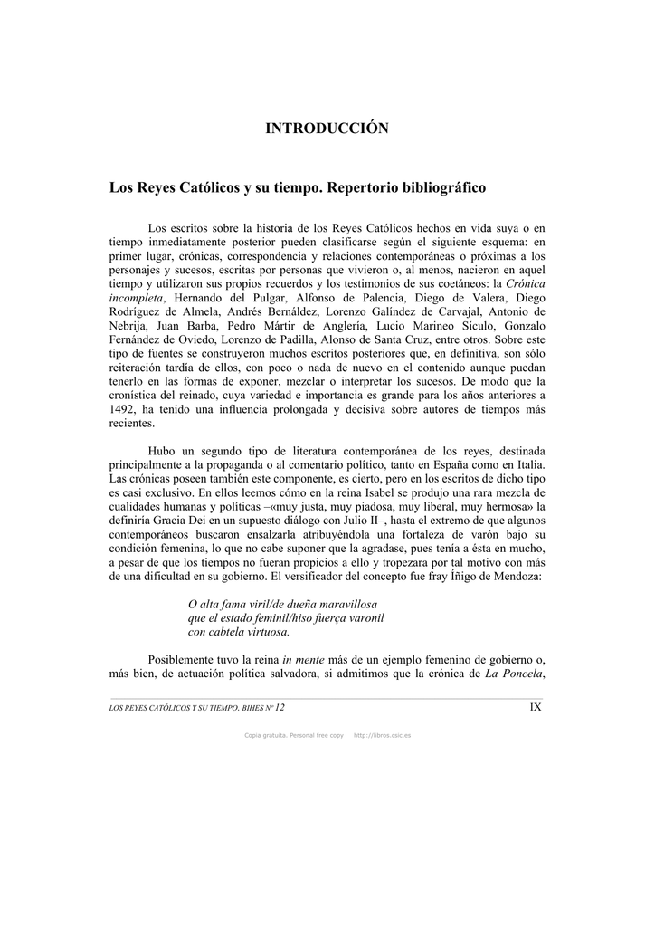 Los Reyes Catolicos y su Tiempo. Vol. I