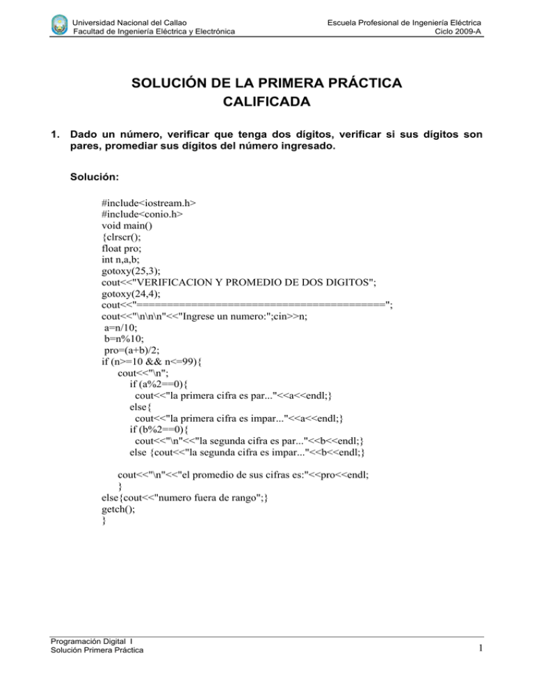 SOLUCIÓN DE LA PRIMERA PRÁCTICA CALIFICADA
