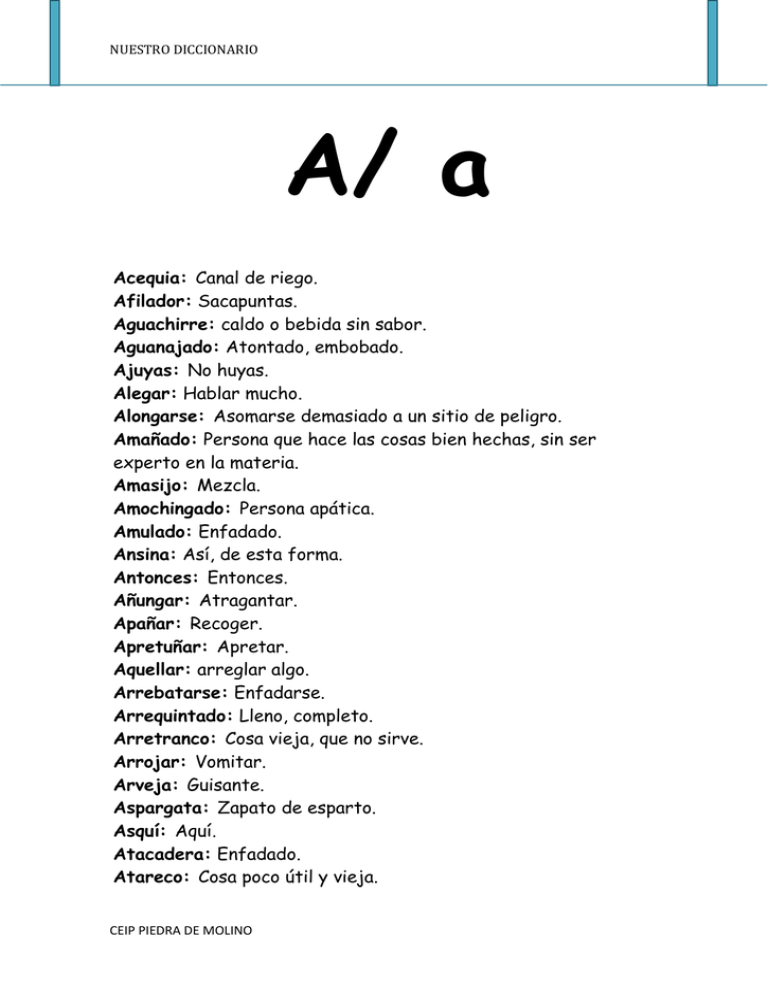 nuestro diccionario - Gobierno de Canarias