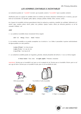 Teoría Sustantivos contables e incontables