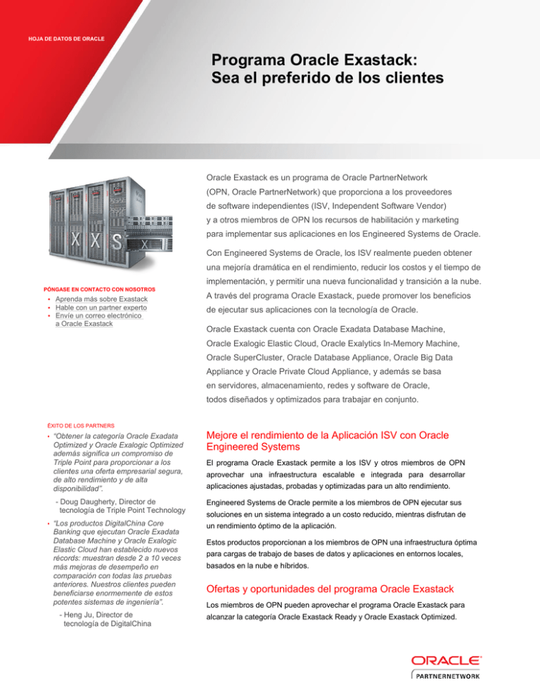 Programa Oracle Exastack