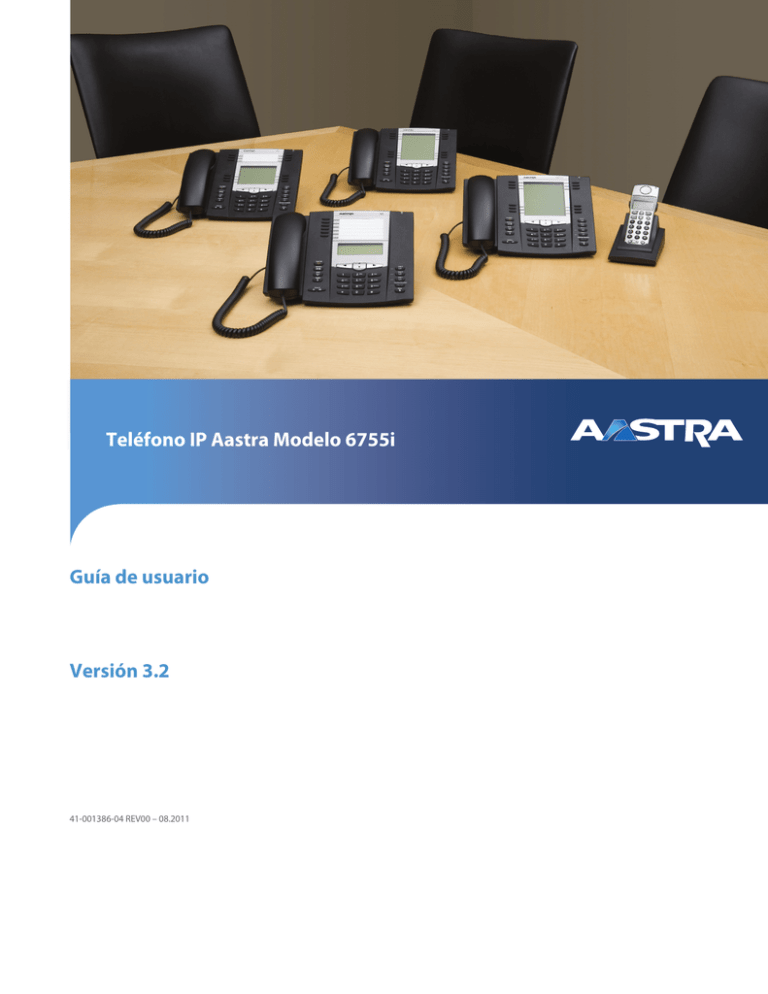 Teléfono IP Aastra Modelo 6755i Guía de usuario Versión 3.2