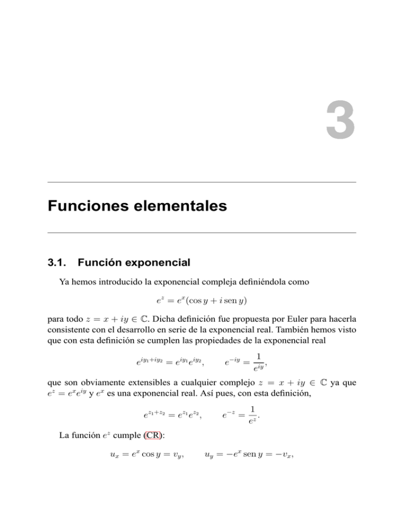 Funciones elementales