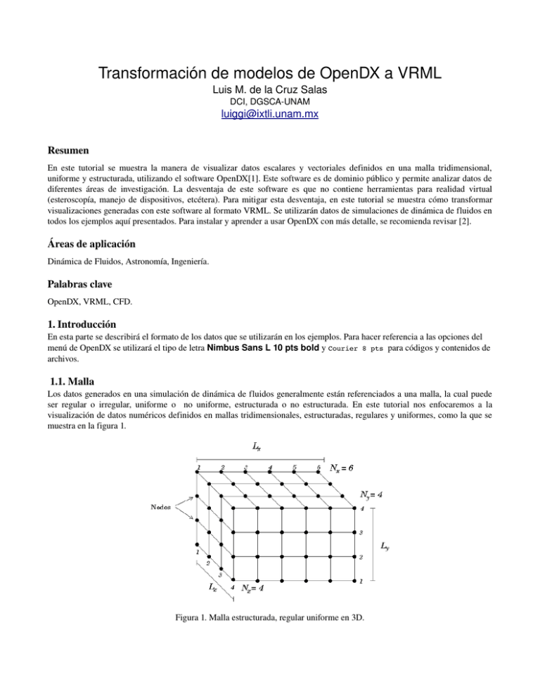 Transformación de modelos de OpenDX a VRML