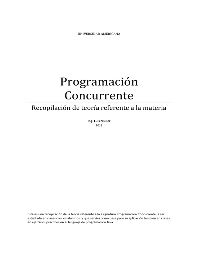Programación Concurrente