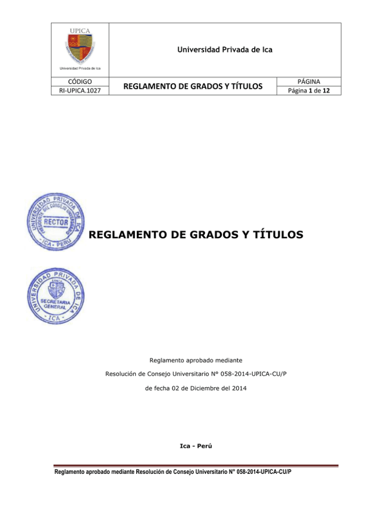 7. Reglamento de Grados y Títulos