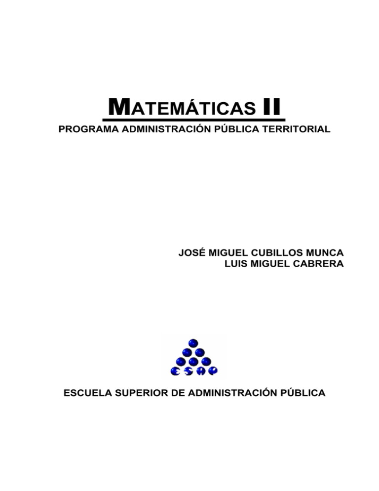 MATEMÁTICAS II