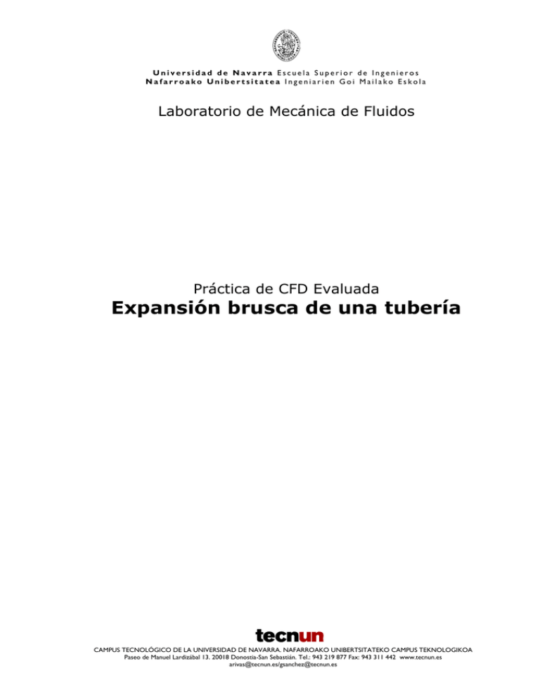 Expansión brusca de una tubería