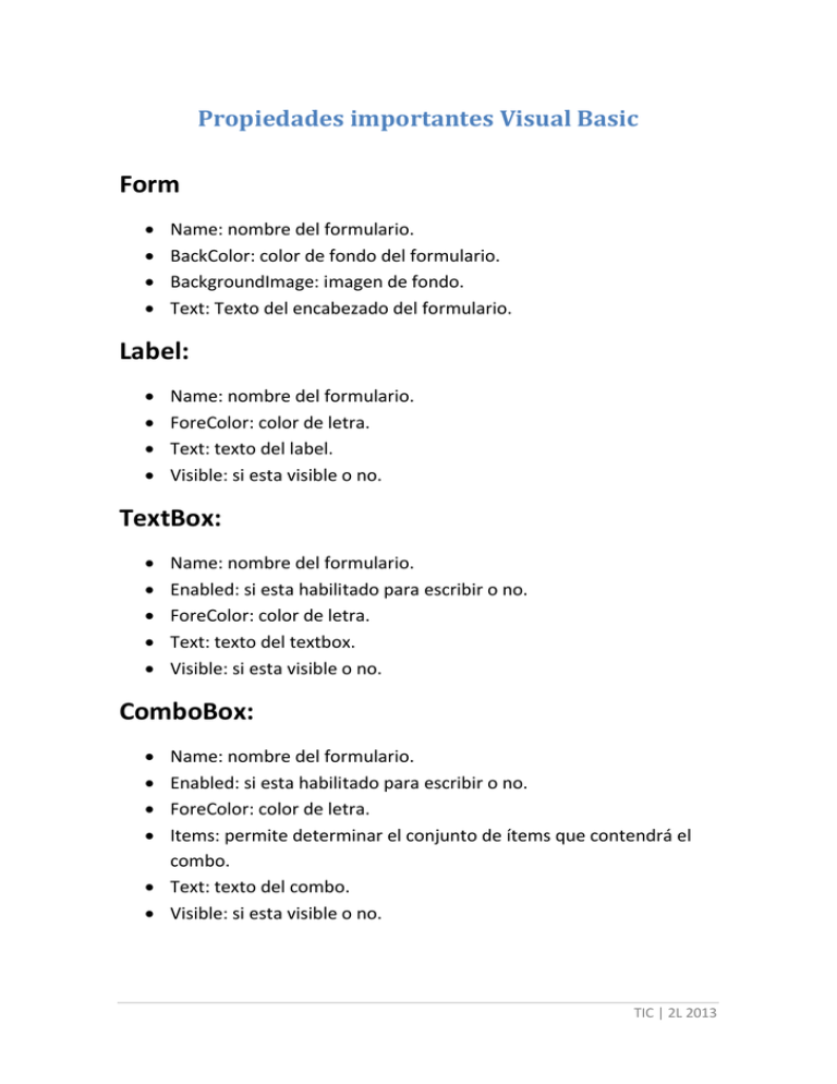 Form Label TextBox ComboBox Form Label TextBox ComboBox