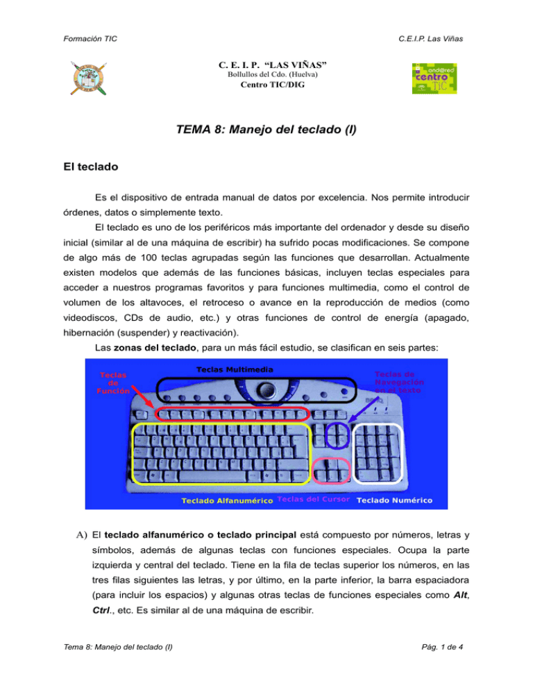 TEMA 8: Manejo del teclado (I)