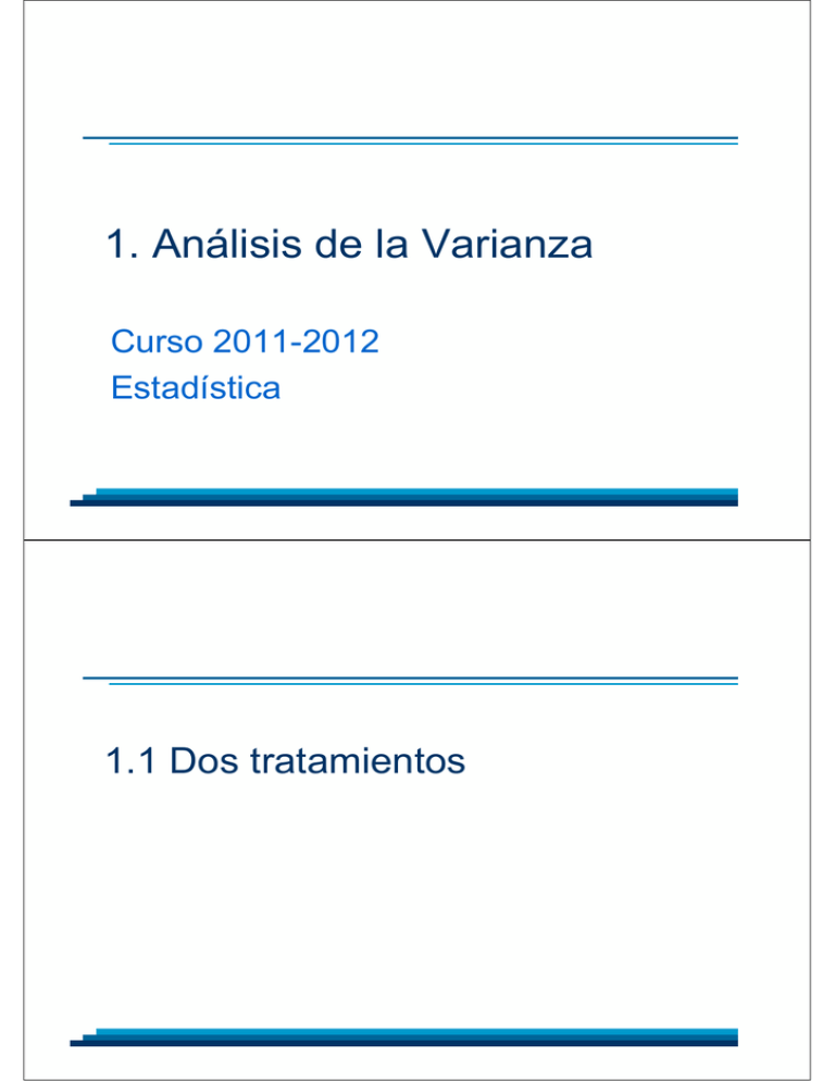 1. Análisis de la Varianza