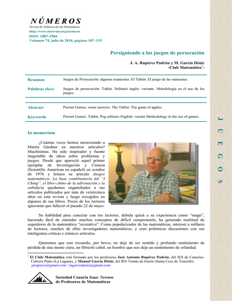 Persiguiendo a los juegos de persecución