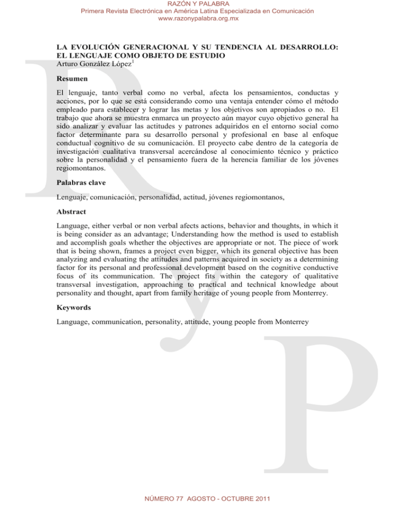 el lenguaje como objeto de estudio