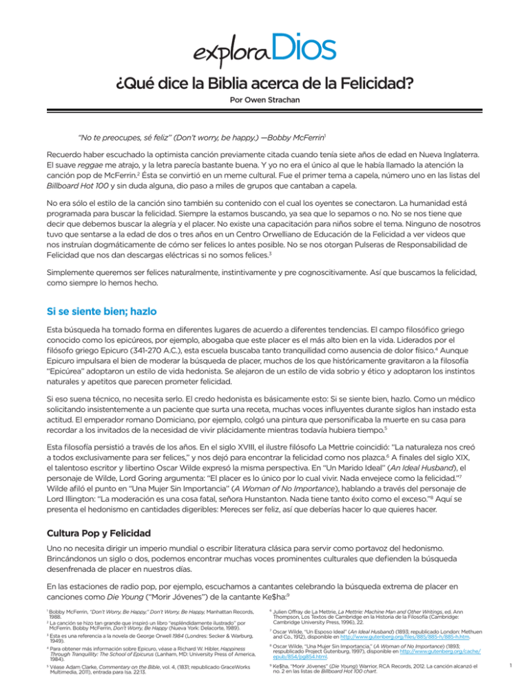 ¿Qué dice la Biblia acerca de la Felicidad?