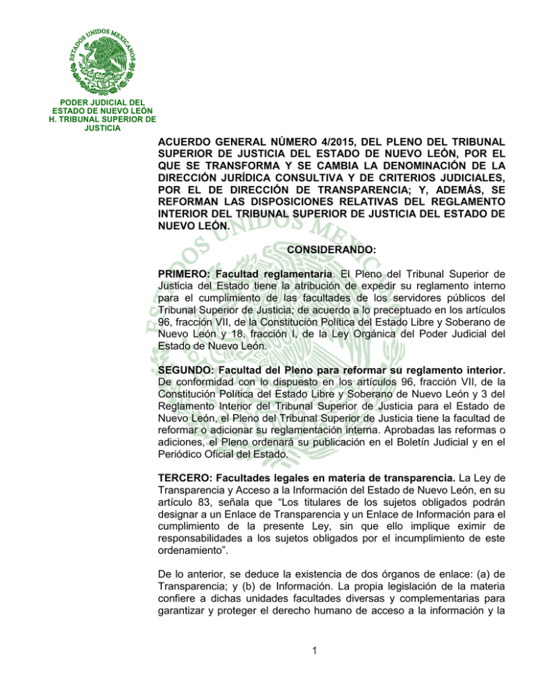 Control de Documentos y Datos - Poder Judicial del Estado de