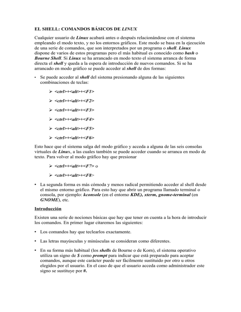 Comandos básicos de Linux