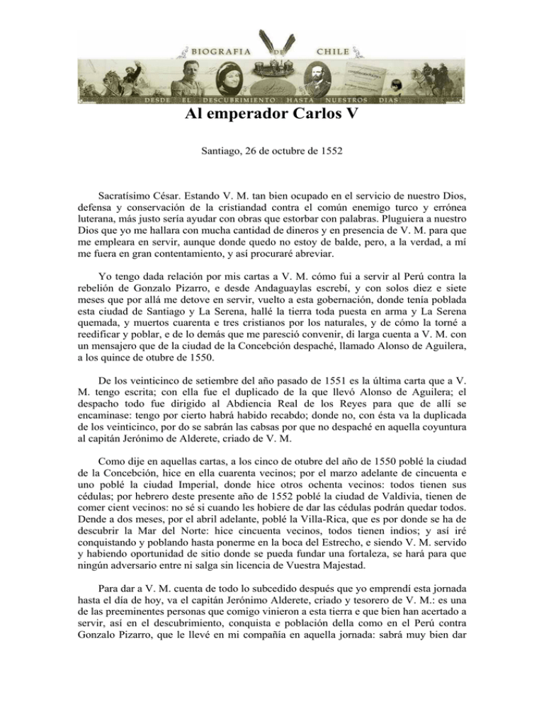 Al emperador Carlos V