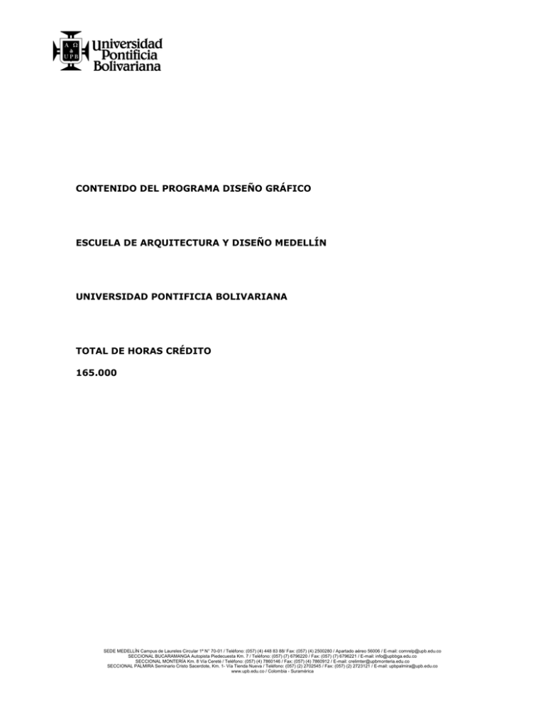 contenido del programa diseño gráfico escuela