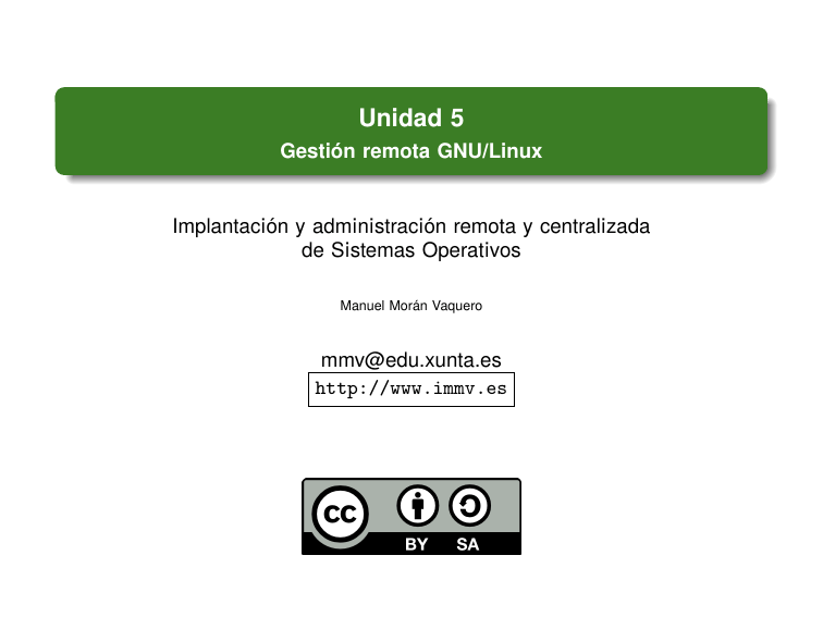 Unidad 5 - Gestión remota GNU/Linux