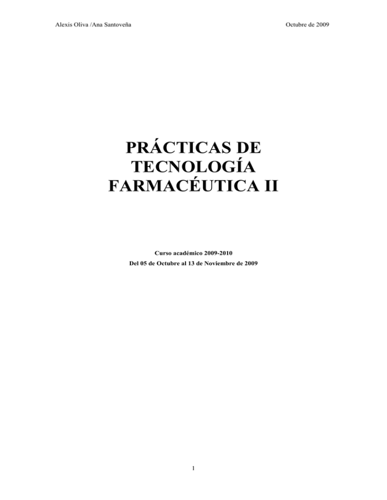 prácticas de tecnología farmacéutica ii