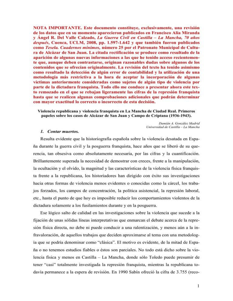 1 NOTA IMPORTANTE. Este documento constituye, exclusivamente