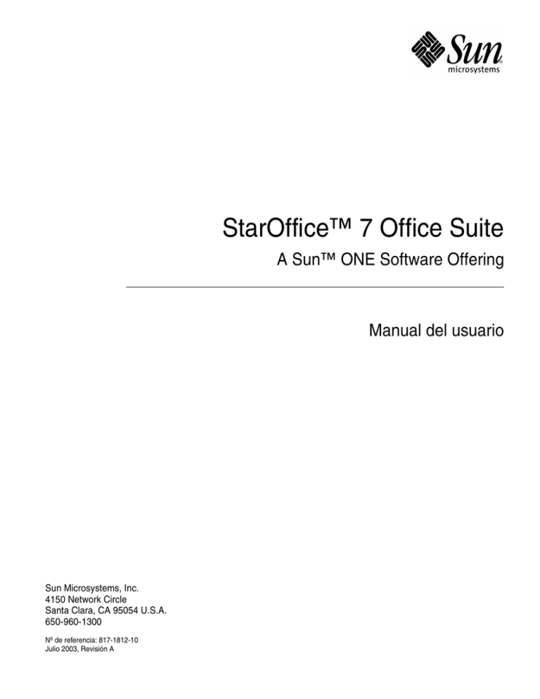 StarOffice 7 Office Suite - Manual del usuario