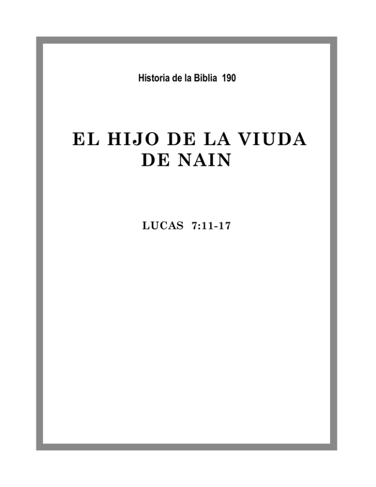 el hijo de la viuda de nain