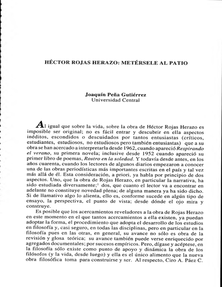 HÉCTOR ROJAS HERAZO - DigitalCommons@Providence