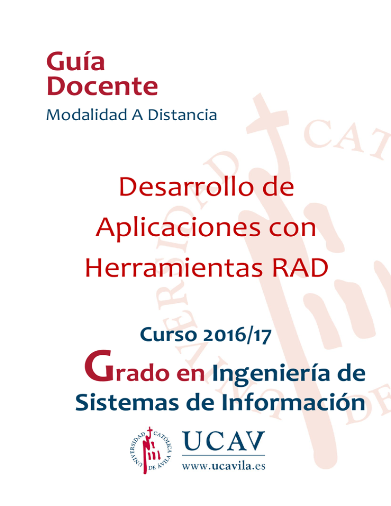 Desarrollo de Aplicaciones con Herramientas RAD Guía Docente