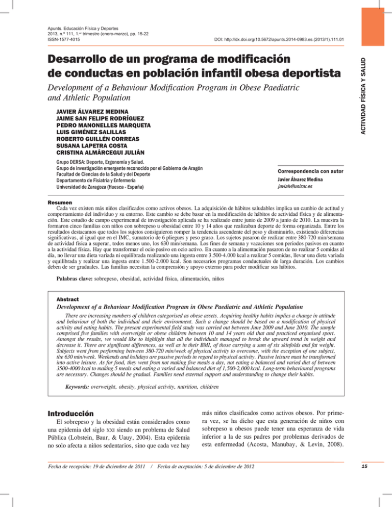 Desarrollo de un programa de modificación de conductas