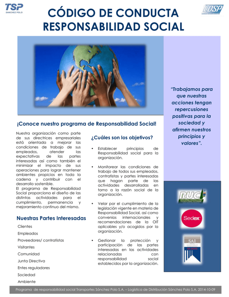 código de conducta responsabilidad social