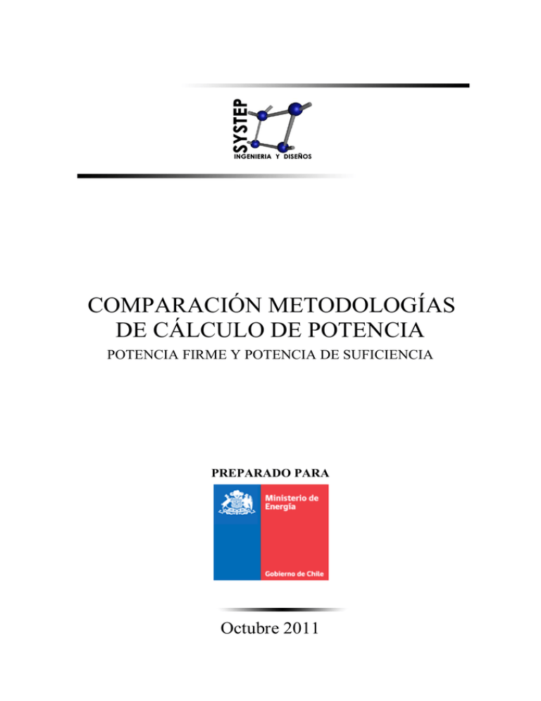 COMPARACIÓN METODOLOGÍAS DE CÁLCULO DE POTENCIA