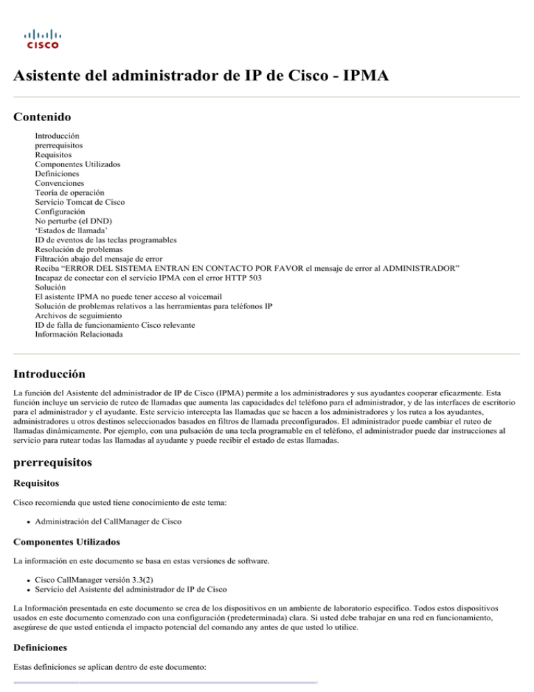 Asistente del administrador de IP de Cisco